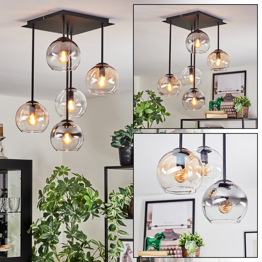 Koyoto Plafones, Luminarias esféricas Colores ámbar, Transparente ...